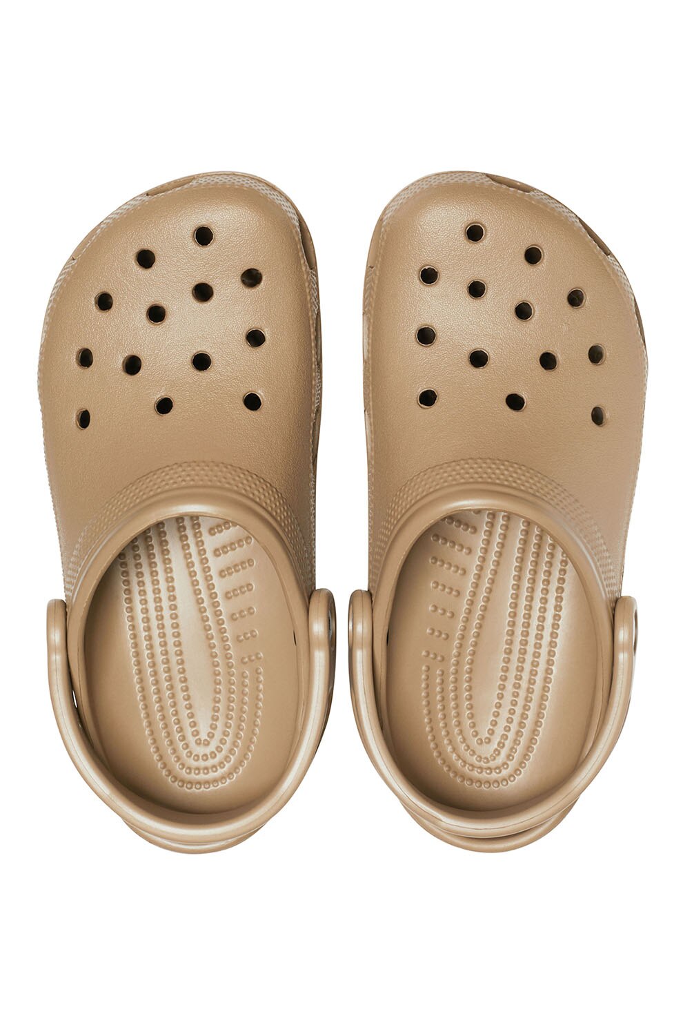 Crocs, Saboti slingback unisex roomy fit cu perforatii Classic, Camel ...