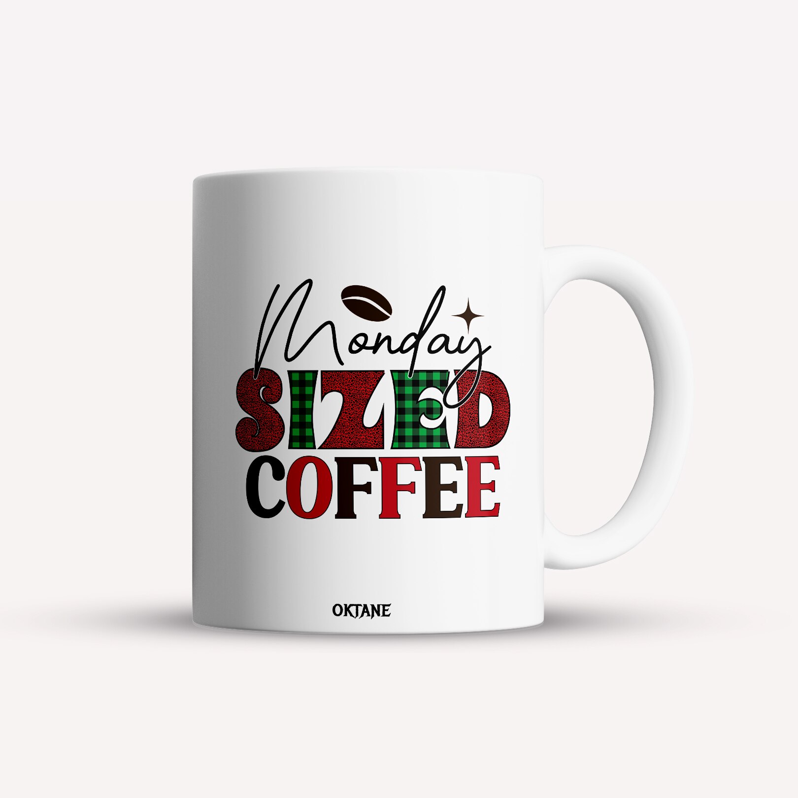 Cana personalizata, cafea/ceai, Monday sized coffee, Oktane, 330 ml ...