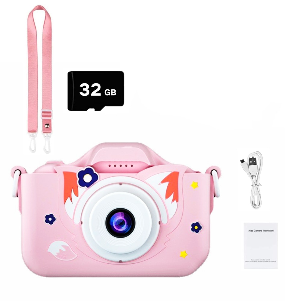 Camera foto pentru copii, NOTWAIT, Card de memorie 32GB, 600mAh, Roz ...