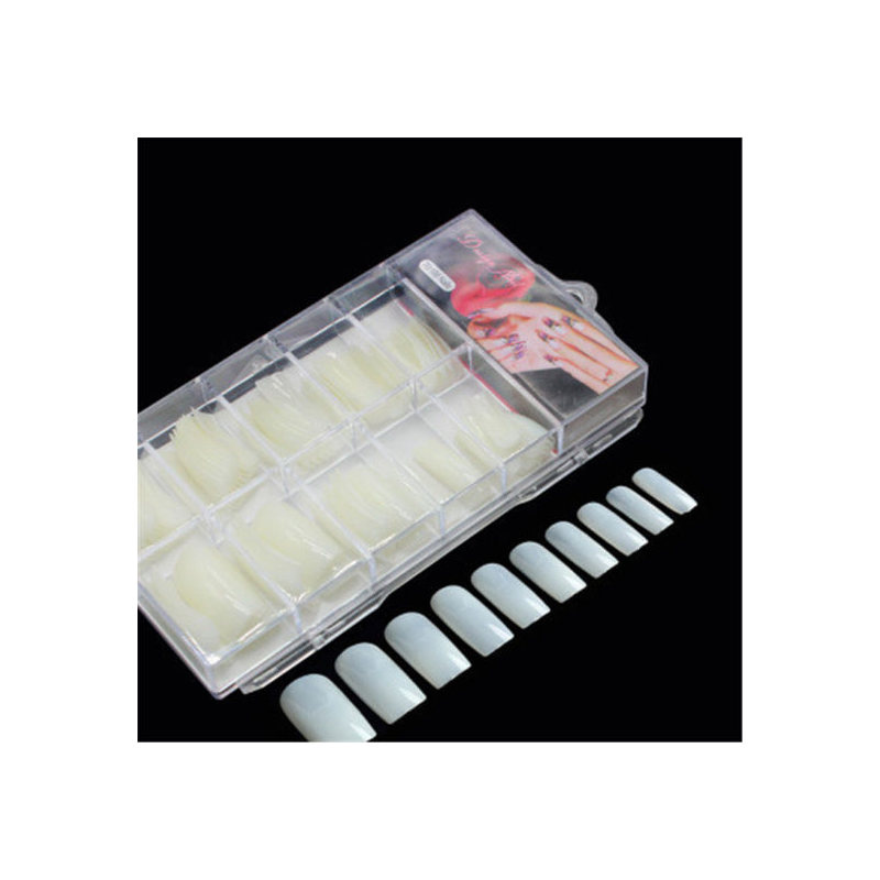 Set 100 tipsuri natural beige, forma patrata, 10 marimi diferite - eMAG.ro