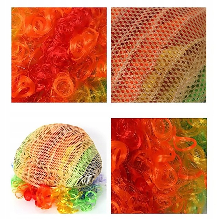 Set Peruca de Clown si nas, Gonga® Multicolor - eMAG.ro