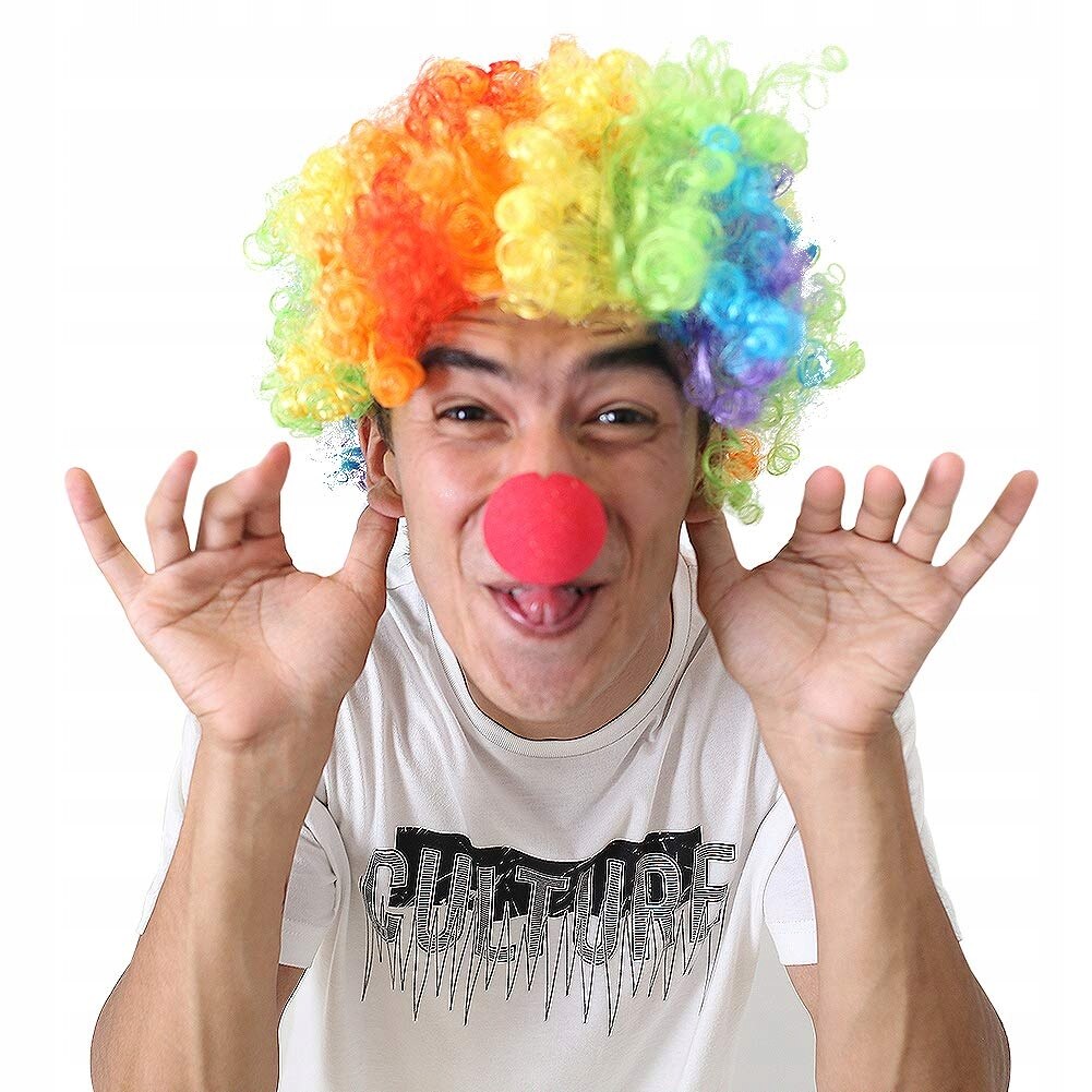 Set Peruca de Clown si nas, Gonga® Multicolor - eMAG.ro