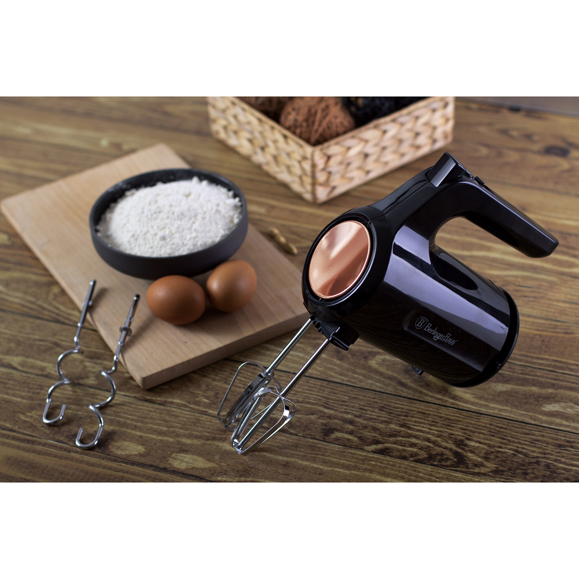 Mixer de mana, Berlinger Haus, BH/9067, 200 W, 5 viteze, Functie Turbo, Negru - eMAG.ro