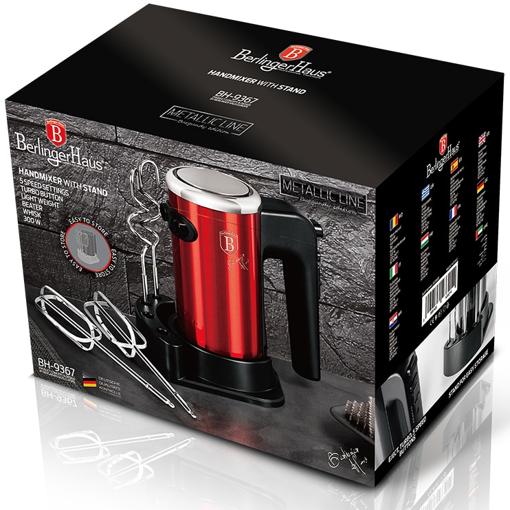 Berlinger Haus BH/9367 Kézi mixer állvánnyal, 5 sebesség, Turbó fokozat ...