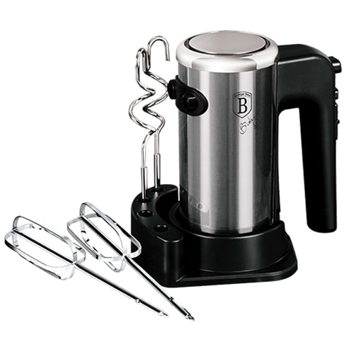 Mixer de mana cu suport, Berlinger Haus, Otel, BH/9368, 5 viteze, setare Turbo, batator ...