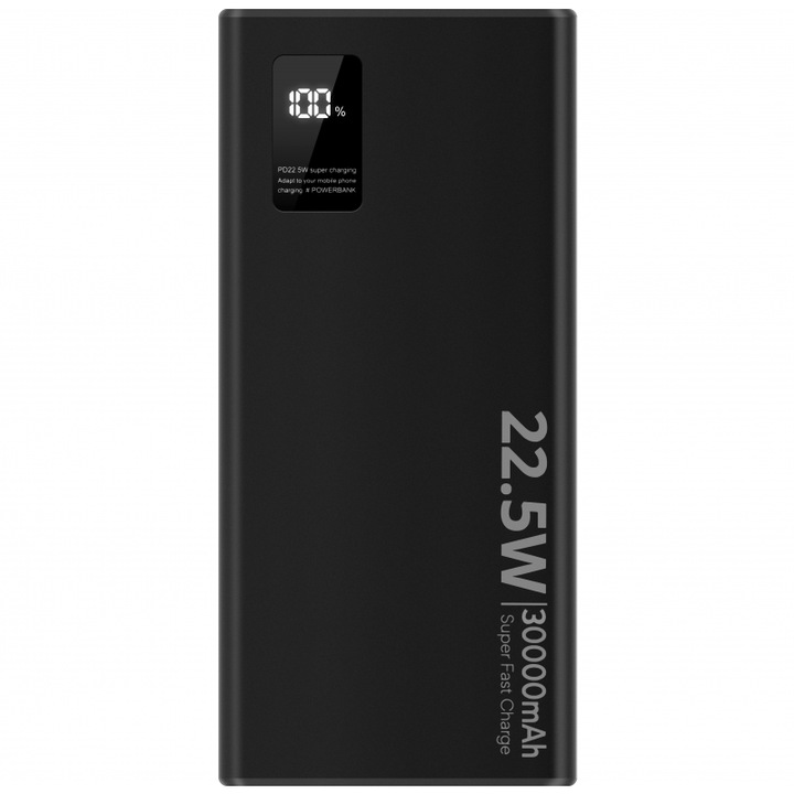 Външна батерия SiGN, 30000 mA, Power Delivery (PD) - Quick Charge 3.0 ...