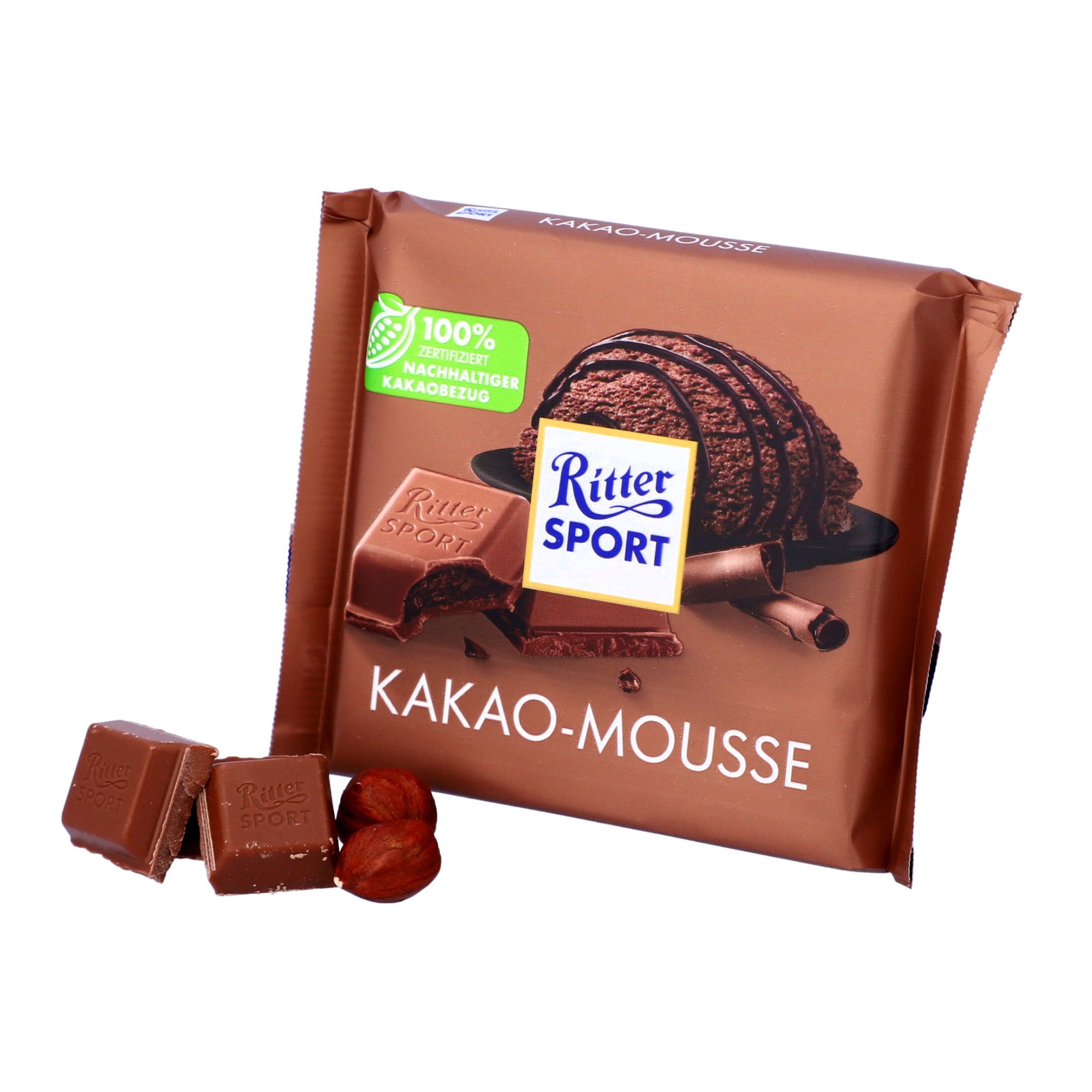 Pachet 5 x Ciocolata cu lapte/mousse de cacao, Ritter Sport, 100 g ...