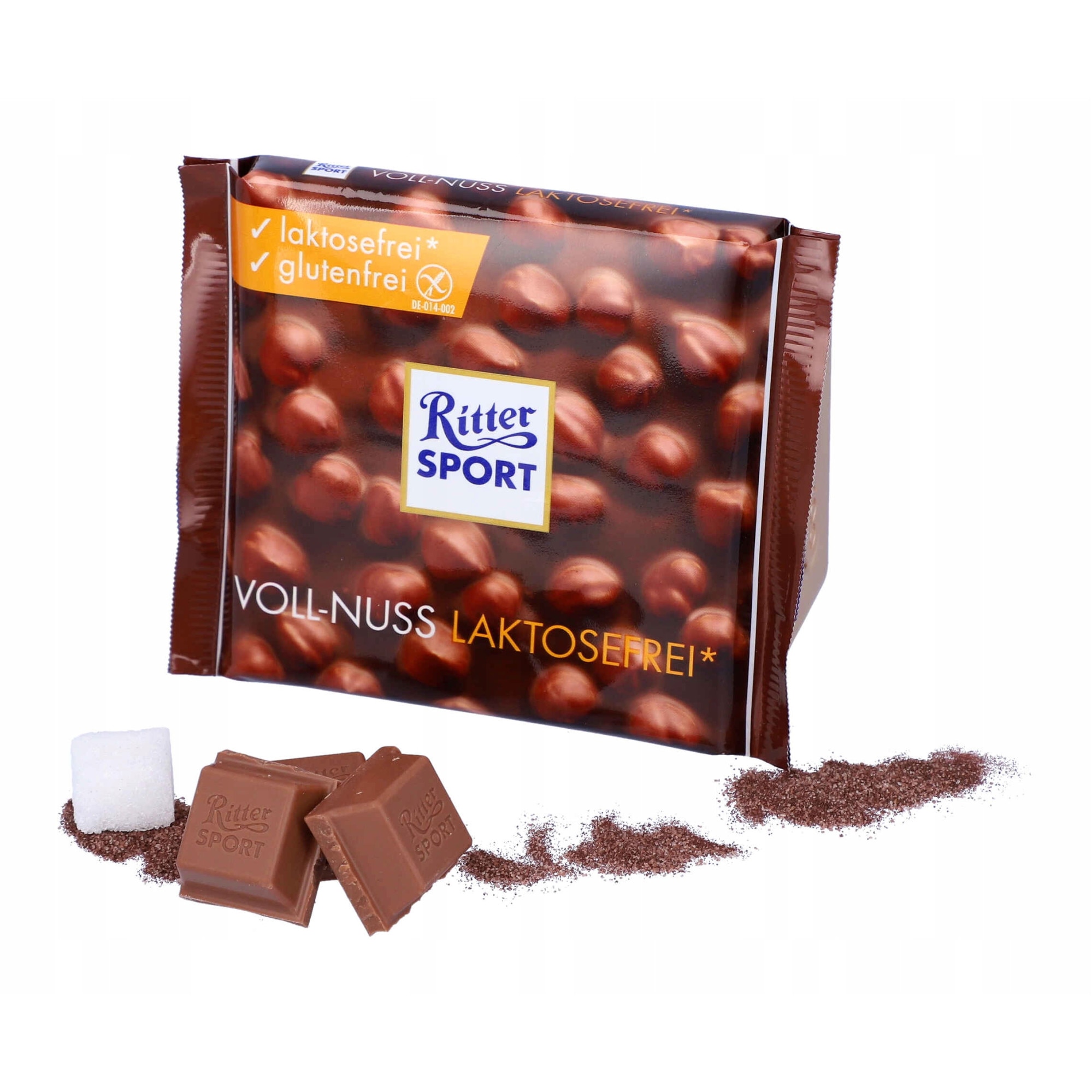 Pachet 5 x Ciocolata fara lactoza, Ritter Sport, Alune de padure, 100 g ...