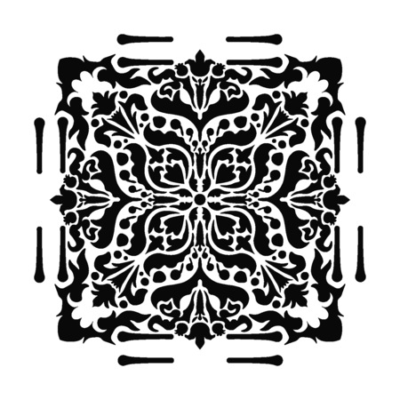 Sablon constructii 3D, Poppy Flower Tile, 60x60 cm, reutilizabil ...