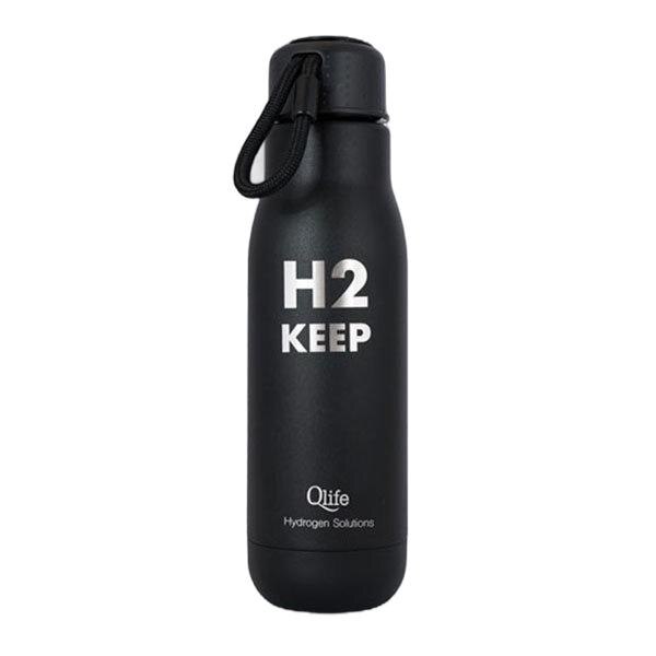 Sticla H2 Keep, Qlife, Inox, 500 ml, 24.5 cm, Negru - eMAG.ro