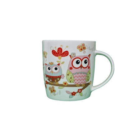 Cana ceramica 325 ml, bufnite colorate - eMAG.ro