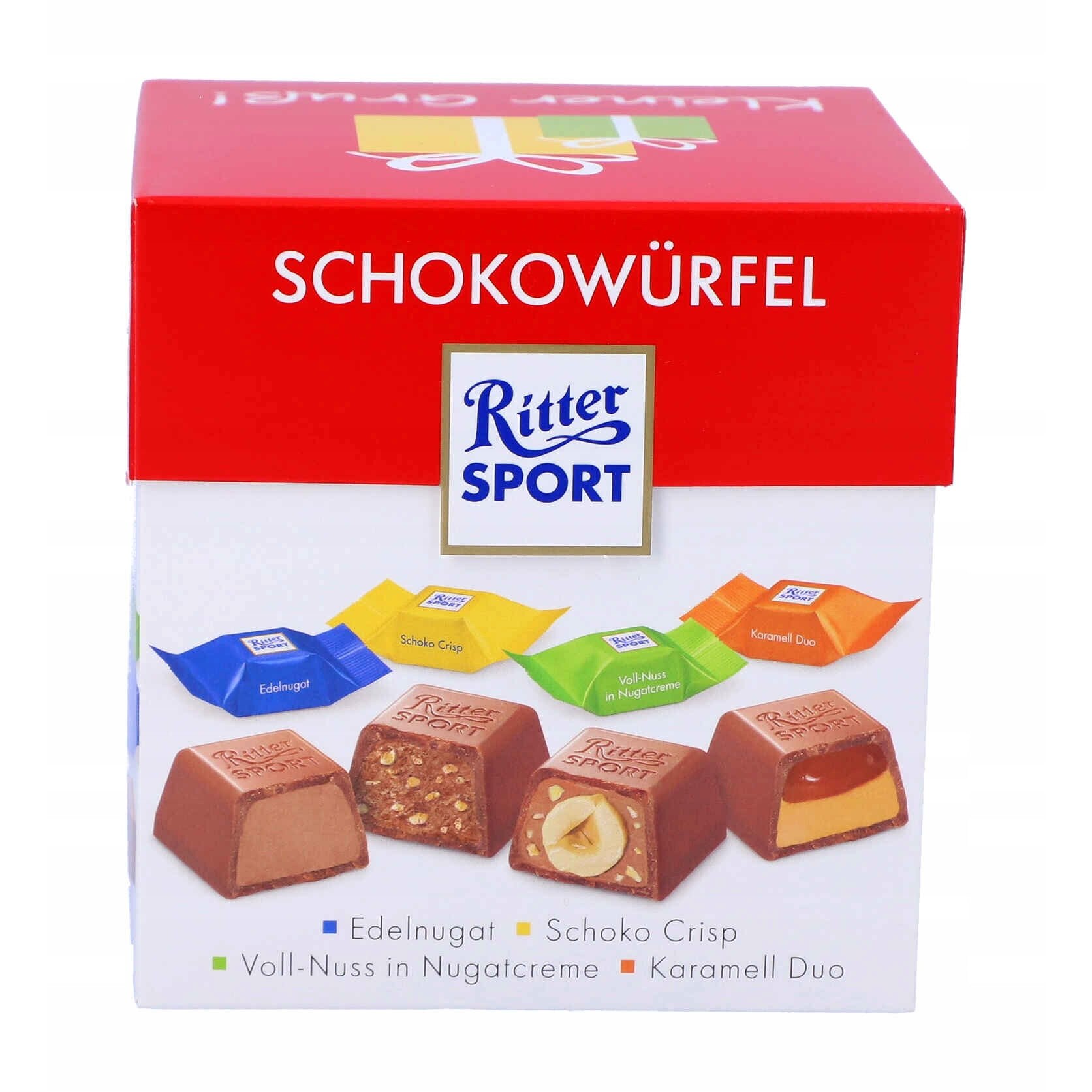 Cutie ciocolata mini, Ritter Sport, 4 sortimente, 176 g - eMAG.ro