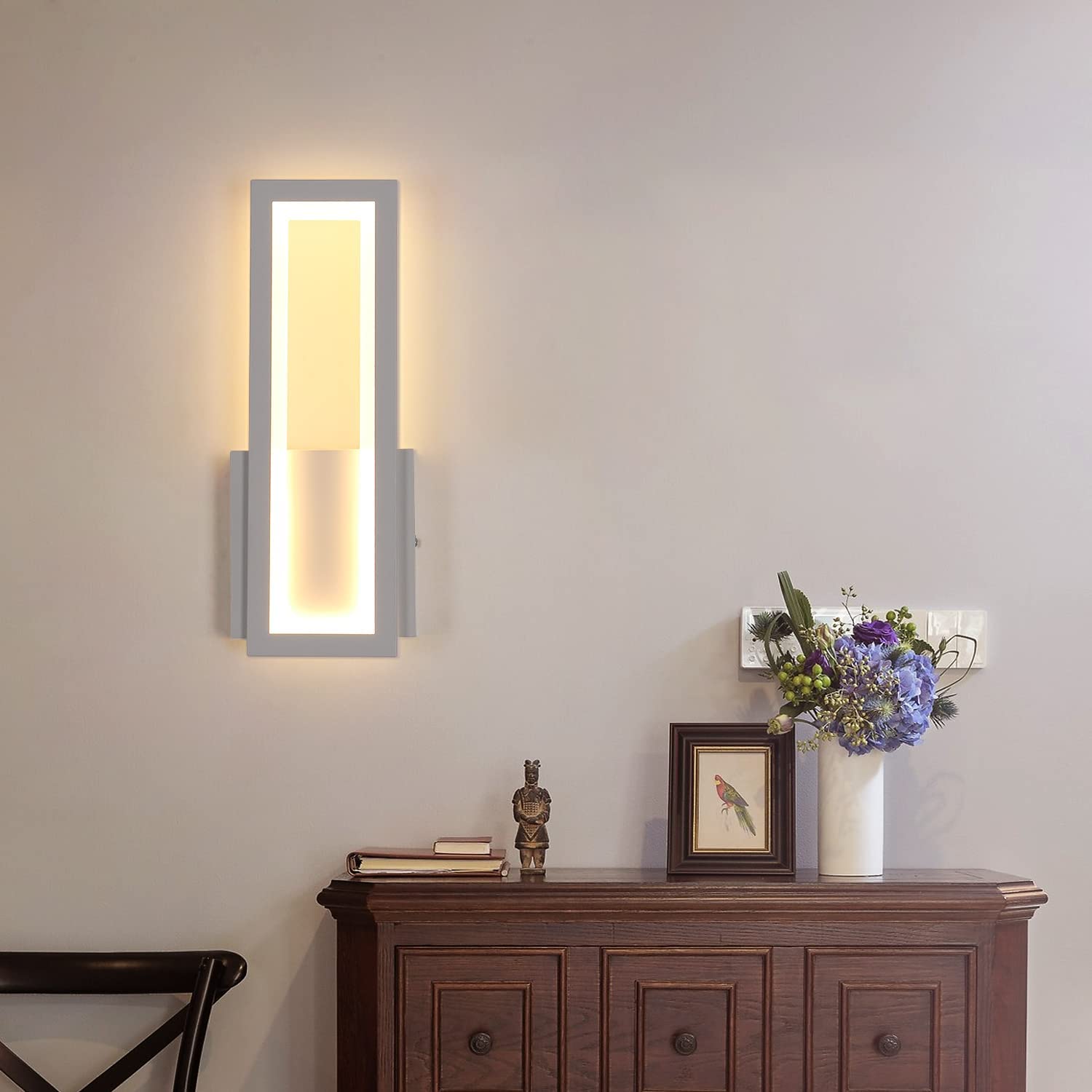 Aplica cu LED, Aluminiu/Acril, 16W, 3000K, Alb - eMAG.ro
