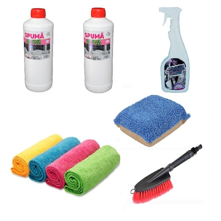 Kit Spalare Auto Home, 2 x Spuma Activa pentru 50l, Solutie curatat ...
