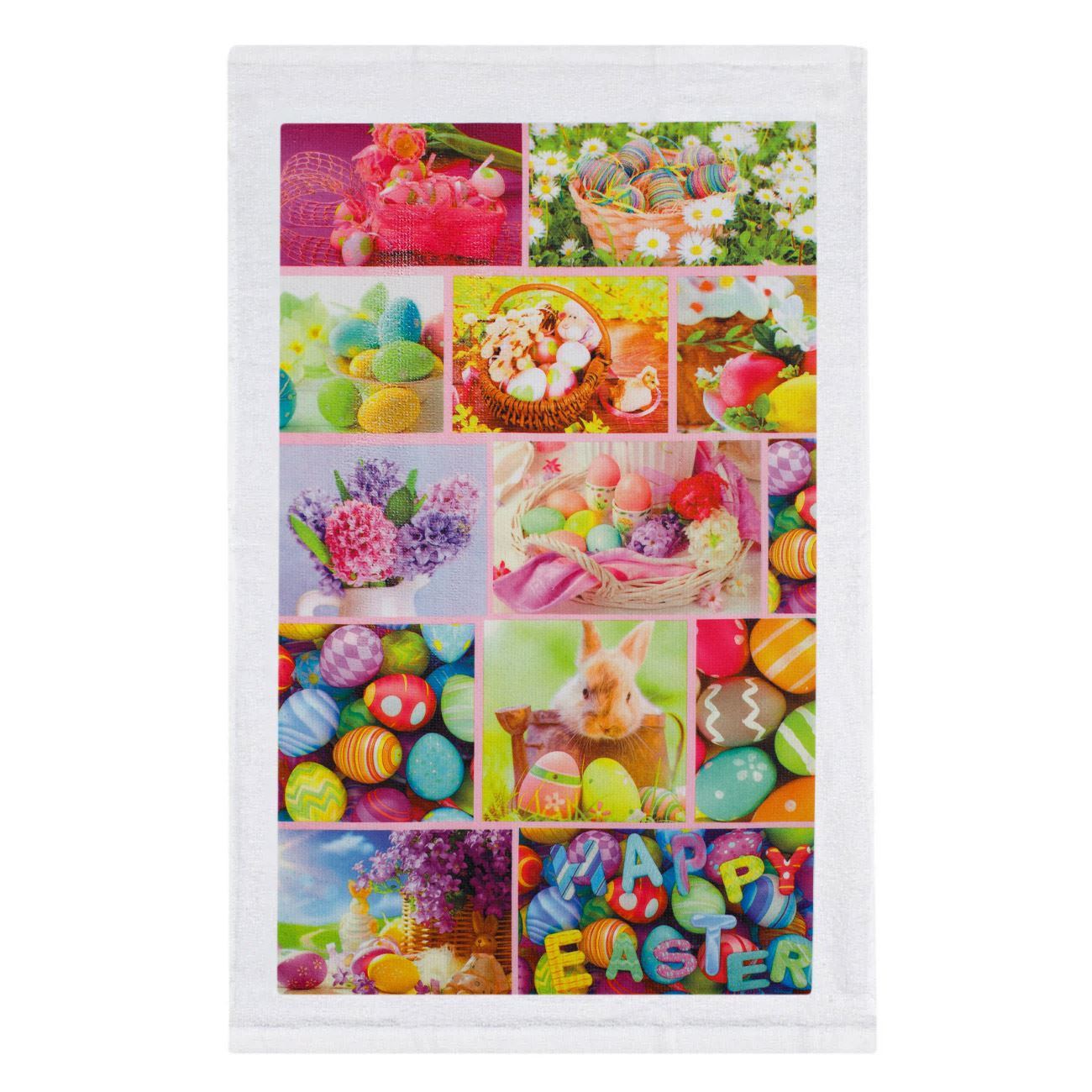 Prosop de bucatarie de Paste, cu model oua, bumbac, multicolor, 58x35 ...