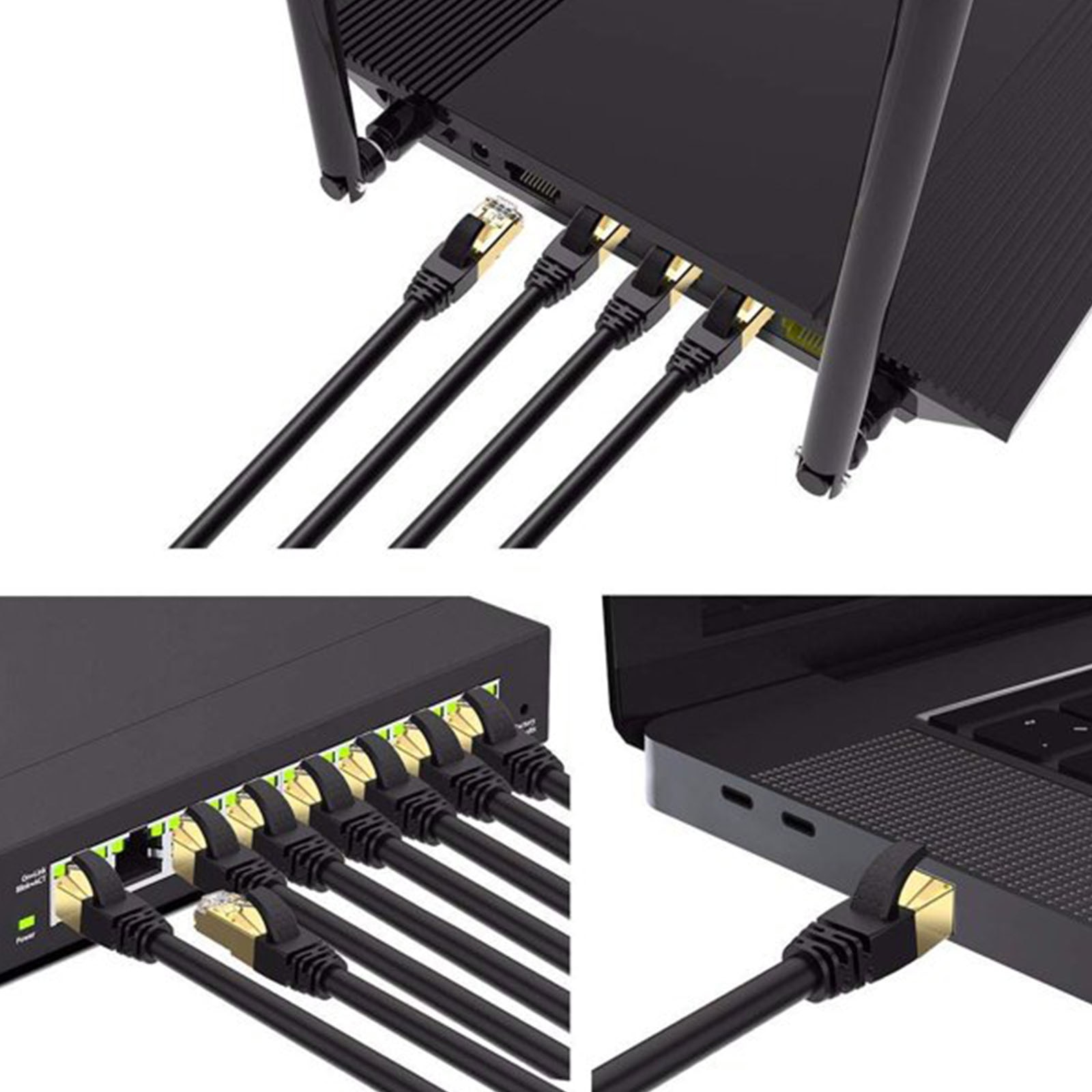 Cablu Internet LAN, Darklove, CAT 8, UTP Ethernet, Conector RJ45 ...