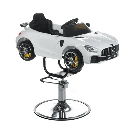 Scaun de frizer pentru copii Mercedes, BCH-620, alb - eMAG.ro