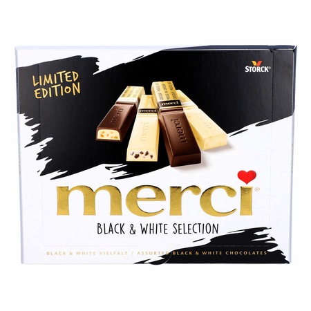 Ciocolata alba/neagra, Merci, 240 g - eMAG.ro