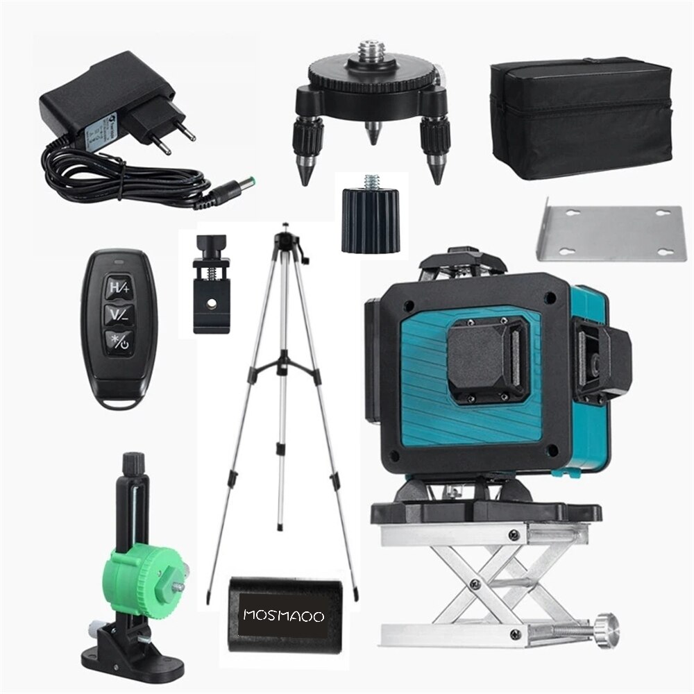 Set Nivela Laser MOSMAOO, Profesionala, 16 linii, 4x360º, IP-54 ...