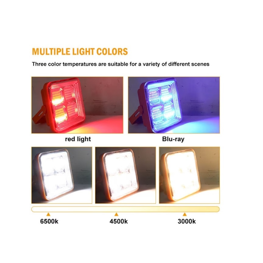 Proiector solar LED HighPower IP66, cu 360 de LED-uri, 4 tipuri de ...