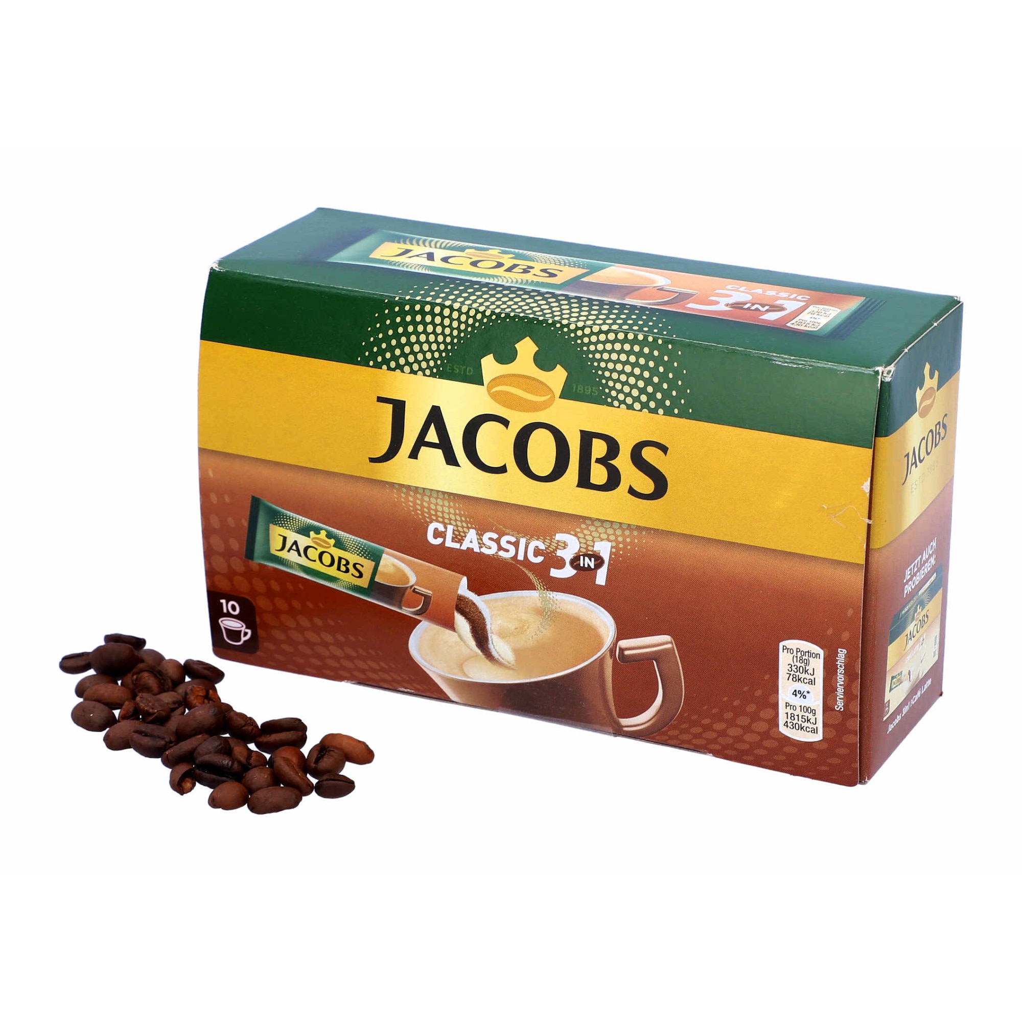Cafea Instant 3 in 1, Jacobs, 10 pliculete, 180 g - eMAG.ro