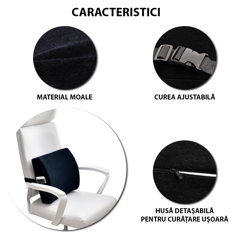 Perna Ortopedica pentru Suport Lombar, pentru Spate, pentru Scaun Birou ...