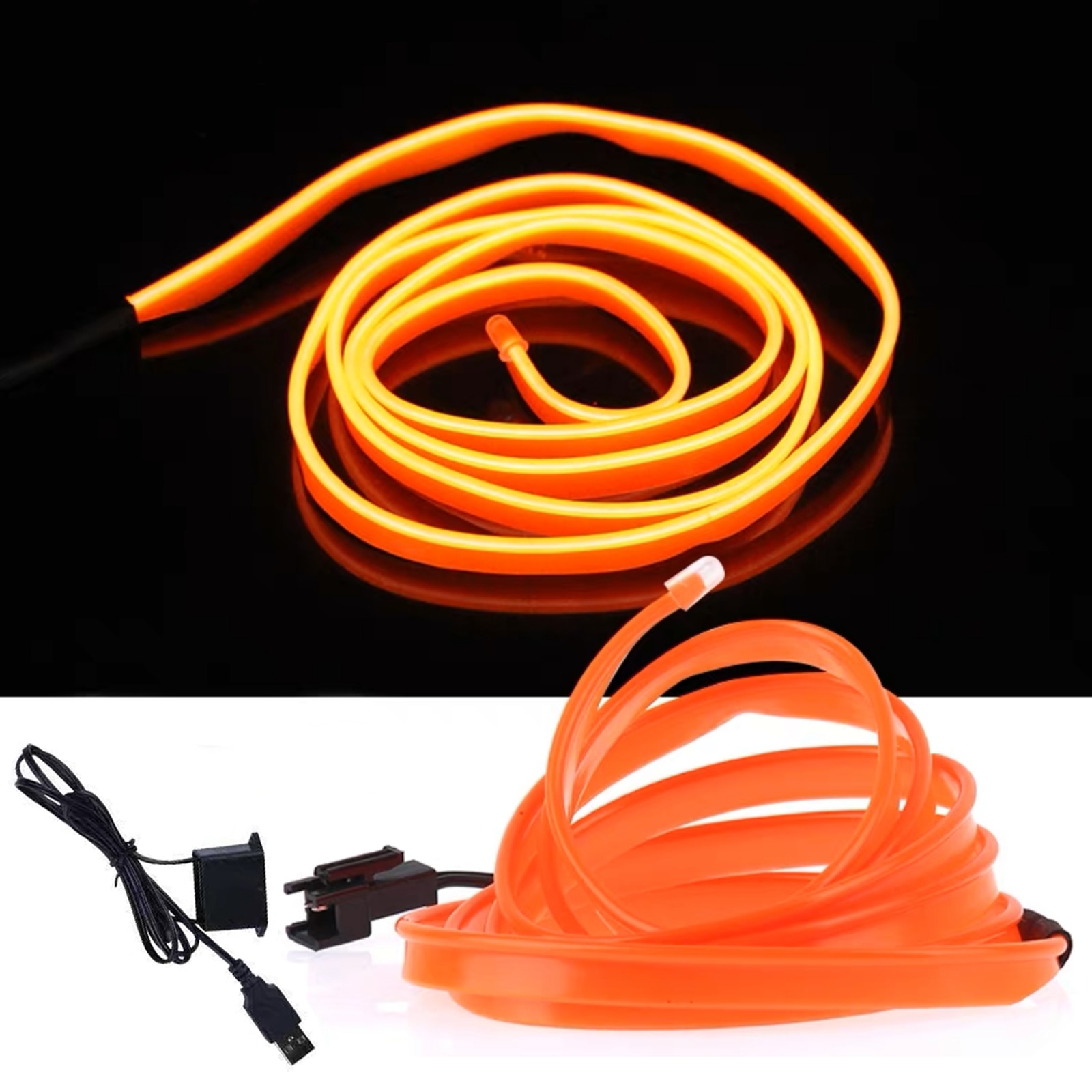 Fir Neon Lumina Ambientala Auto, 5M, USB, VIELLAN, Multifunctional ...