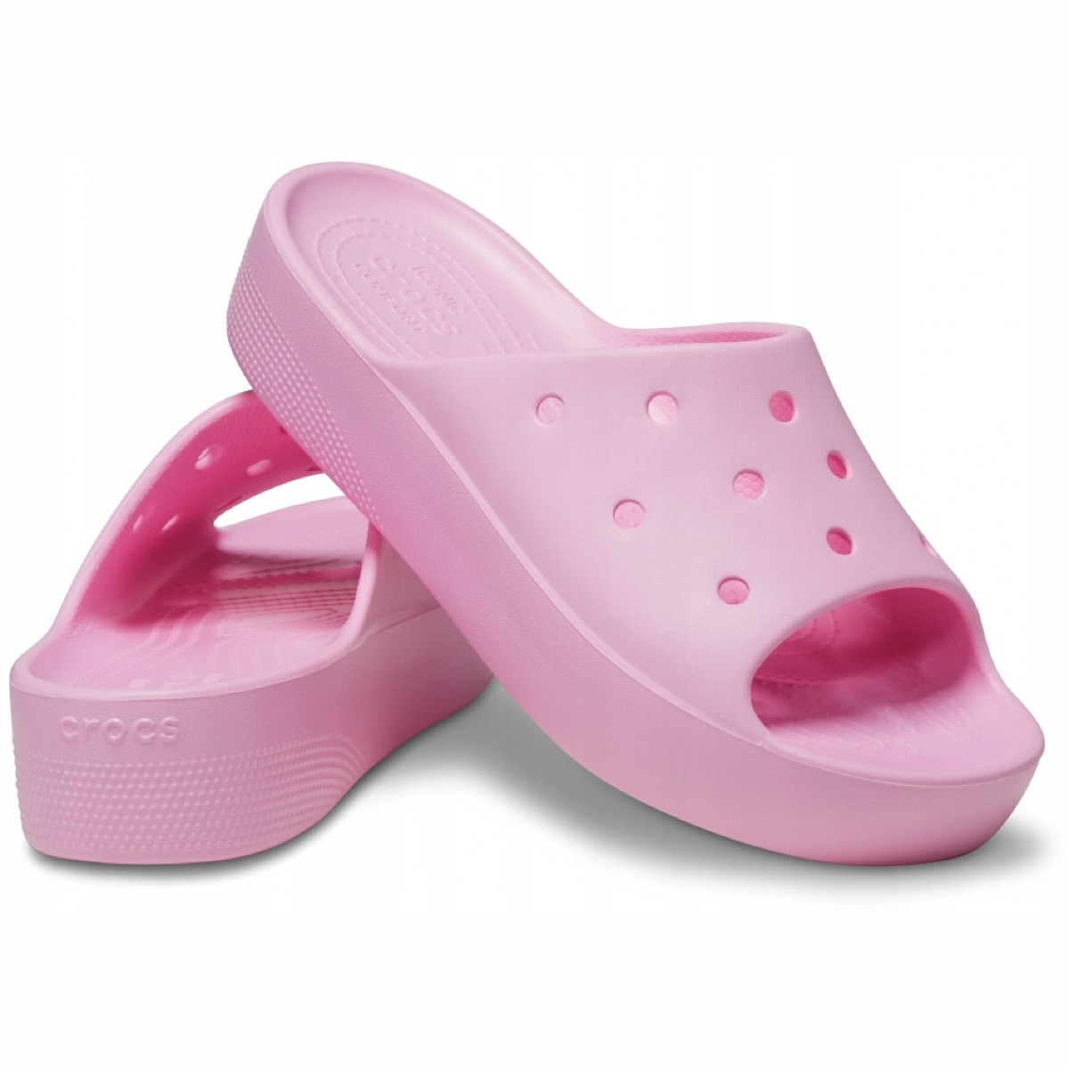 Papuci Femei, Crocs, Classic Platform Slide, Roz - eMAG.ro
