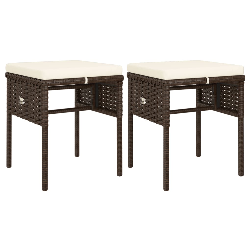 Set mobilier de gradina cu perne vidaXL, 6 piese, maro, poliratan, 90 x ...