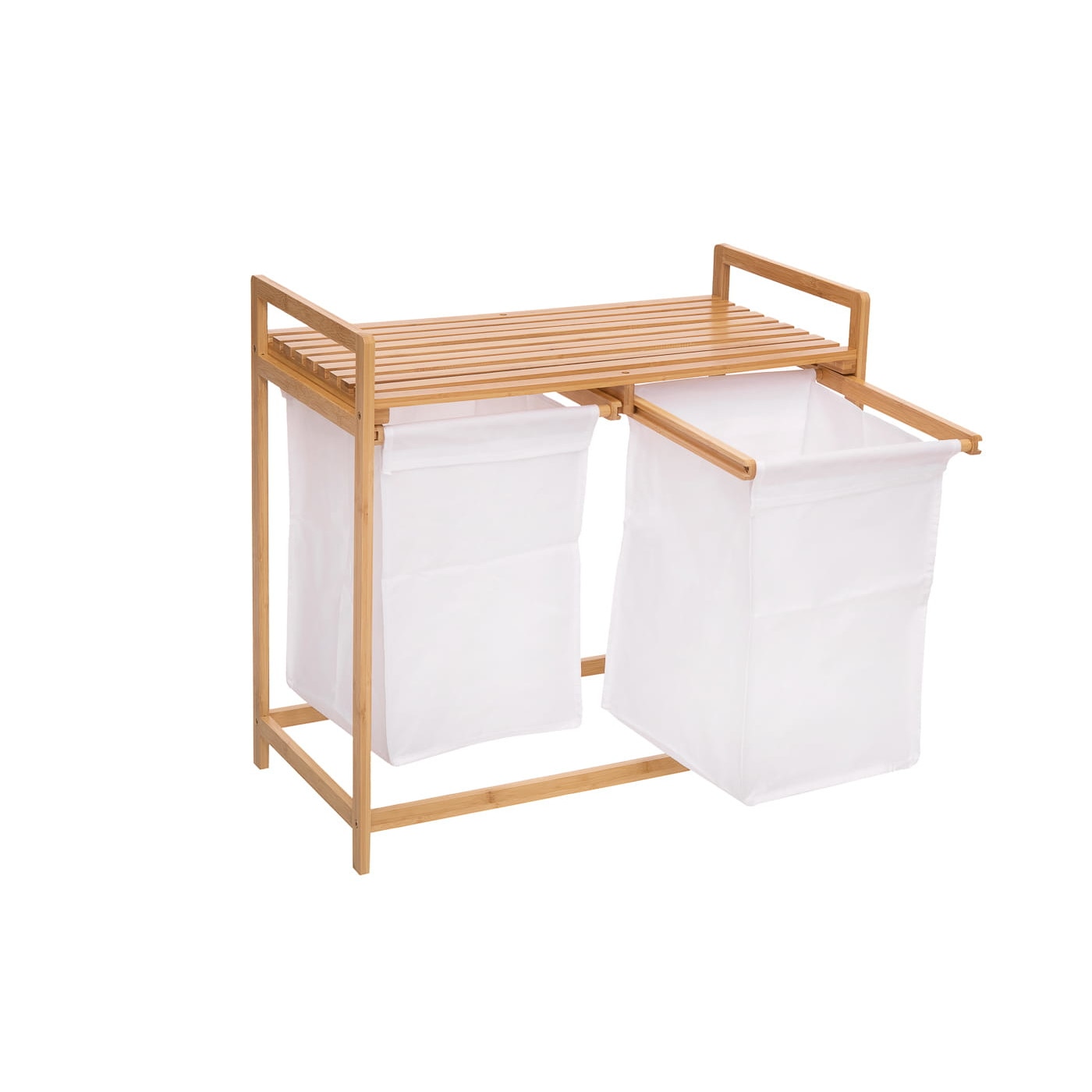 Cos de rufe, Easyform, Bambus/Bumbac, 80L, Alb - eMAG.ro