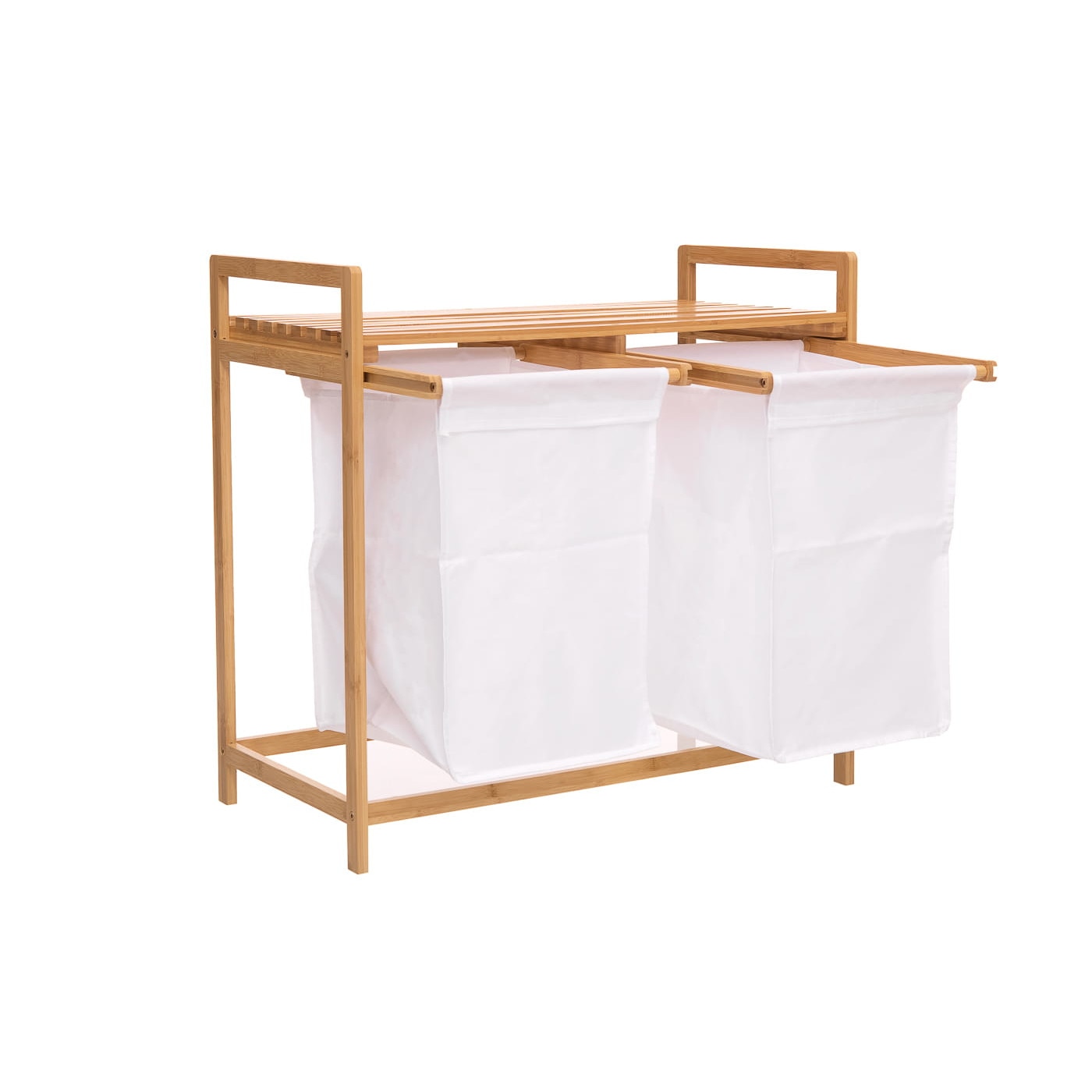 Cos de rufe, Easyform, Bambus/Bumbac, 80L, Alb - eMAG.ro