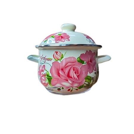 Set 3 oale emailate, Longfei Group, 1.8l/3.3l/4l, Trandafiri roz - eMAG.ro