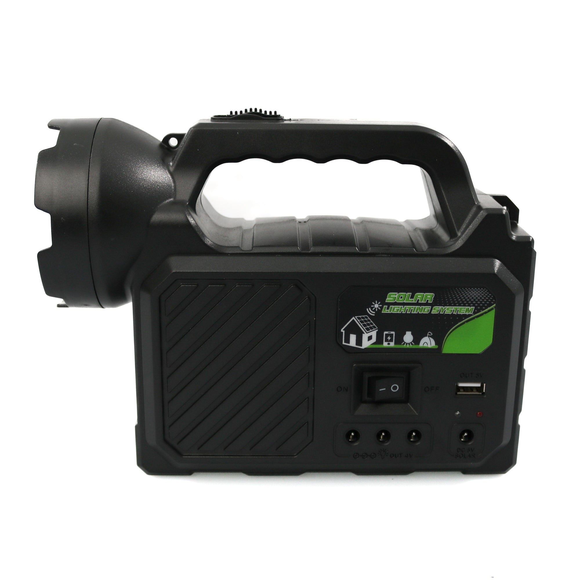 Sistem de iluminat solar GDPLUS, 3 becuri, lanterna, 24W, USB, GDP30 ...