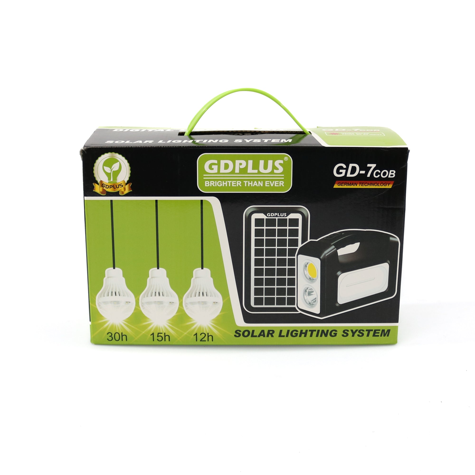 Sistem de iluminat solar GDPLUS, 3 becuri LED, unitate principala ...