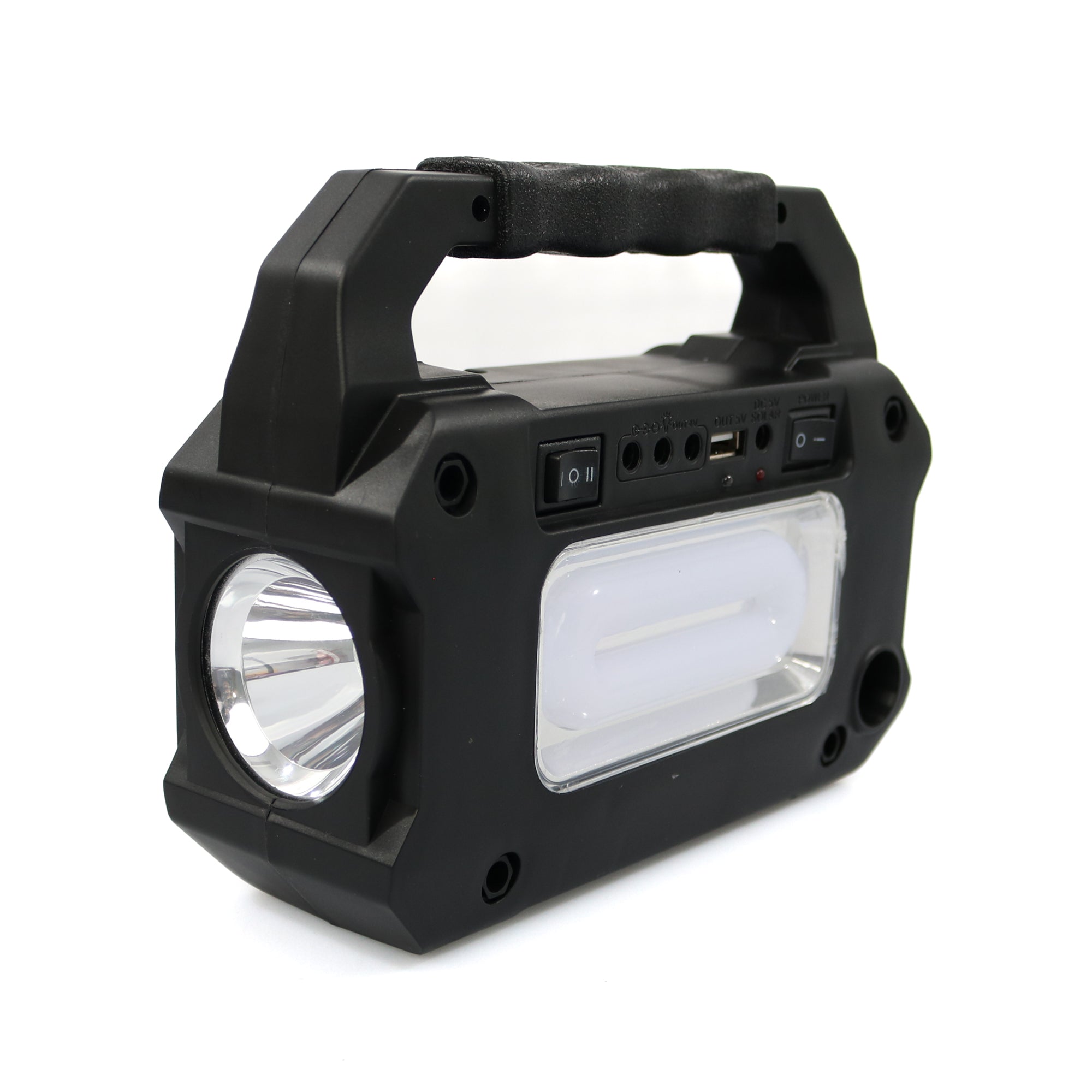 GDPLUS napelemes világítási rendszer zseblámpával, 3 LED izzóval és rádióval/Bluetooth-szal, GD ...