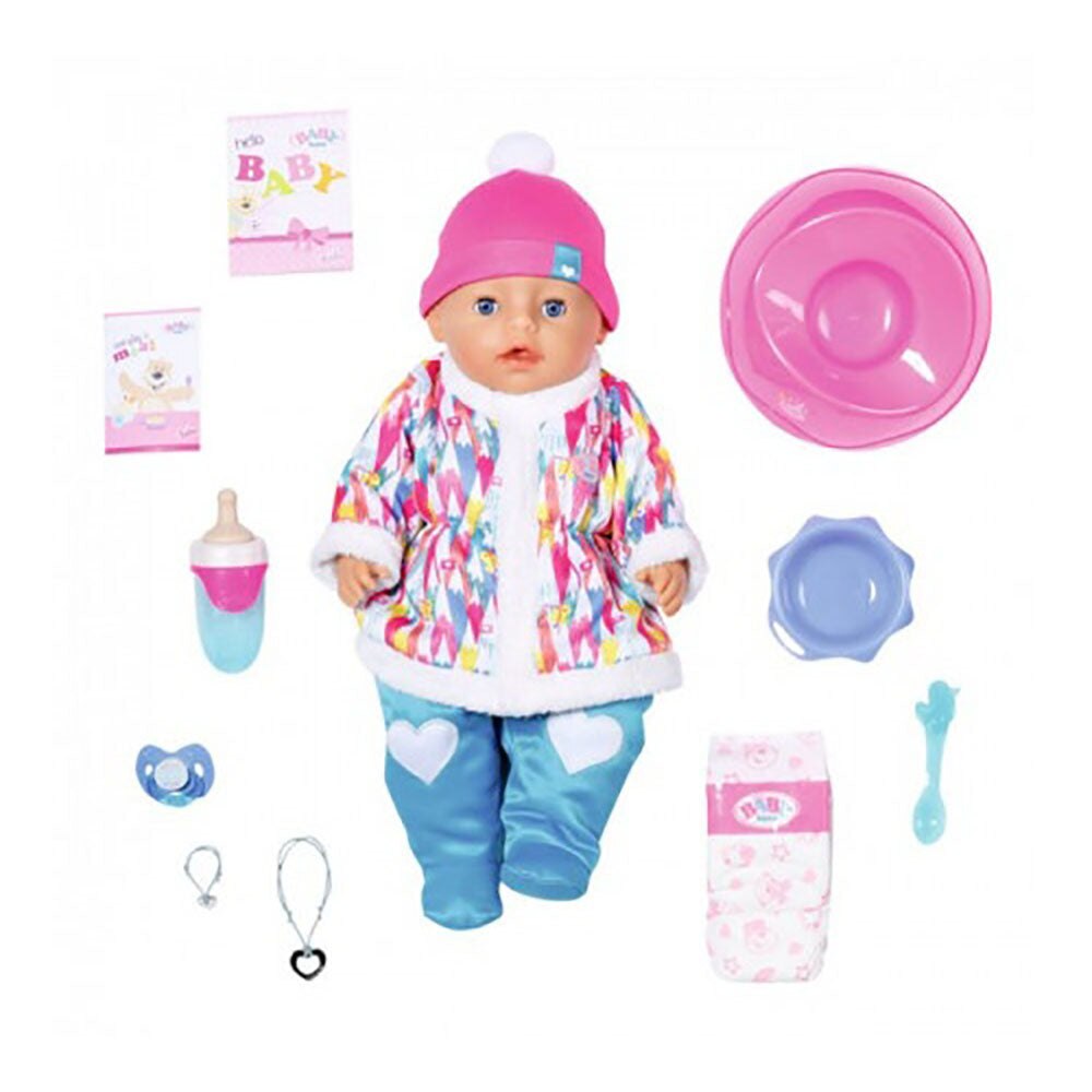 Papusa interactiva Zapf Baby Born, cu hainute de iarna, 43 cm - eMAG.ro