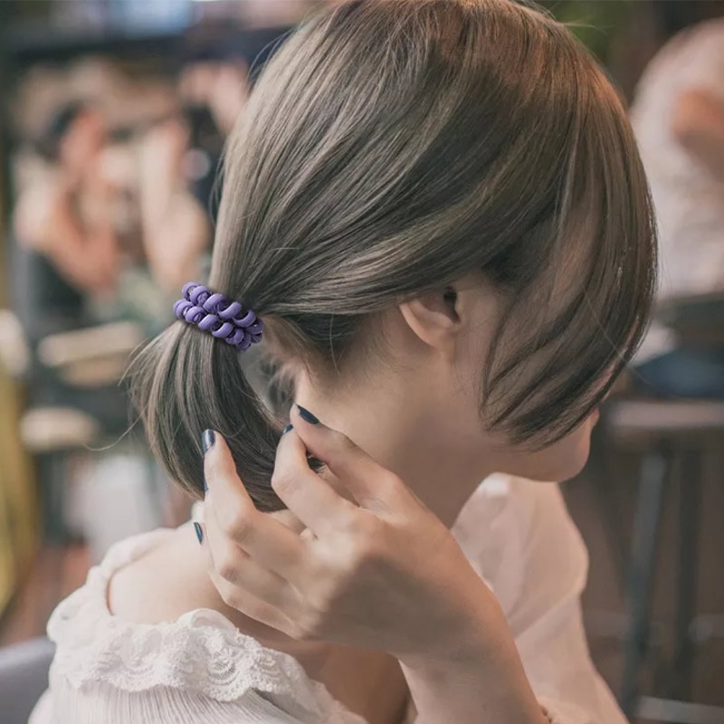 Set 25 elastice de par, Omega, Plastic, Multicolor fosforescent - eMAG.ro