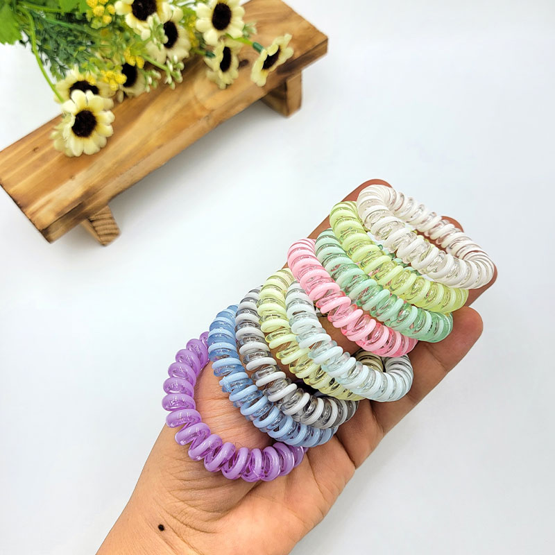 Set 5 elastice de par, Omega, Plastic, Multicolor fosforescent - eMAG.ro