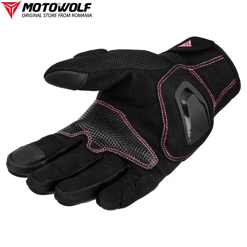 Manusi Moto pentru Femei MOTOWOLF, protectie carbon, protectie ...