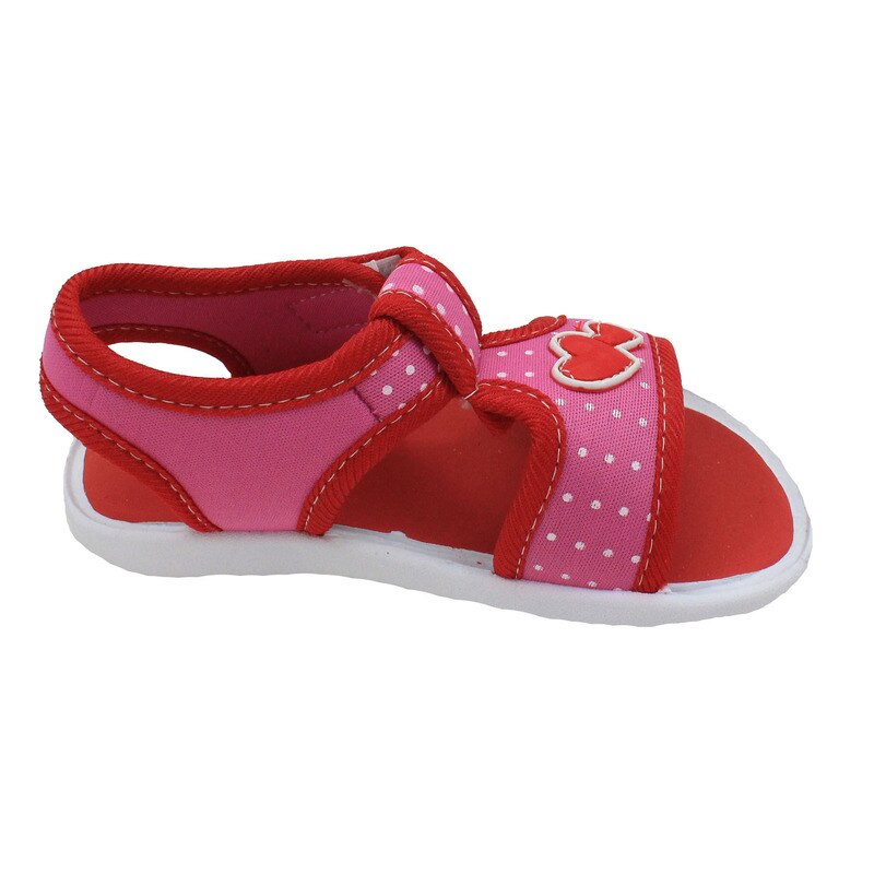 Sandale fete, cu scai, roz inchis cu inimioara - eMAG.ro