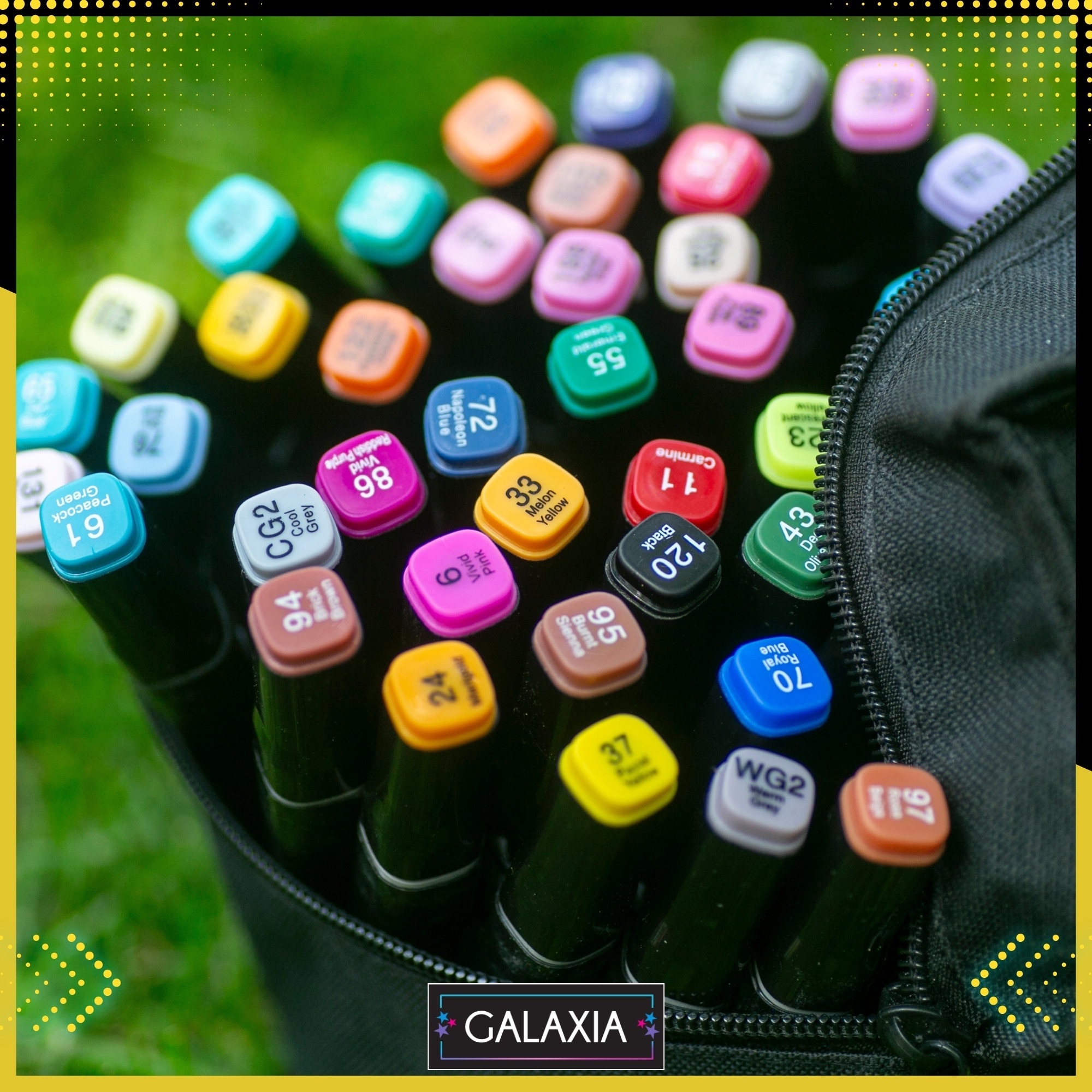 Set 262 de carioci profesionale GALAXIA, Markere multicolore, Cu ...