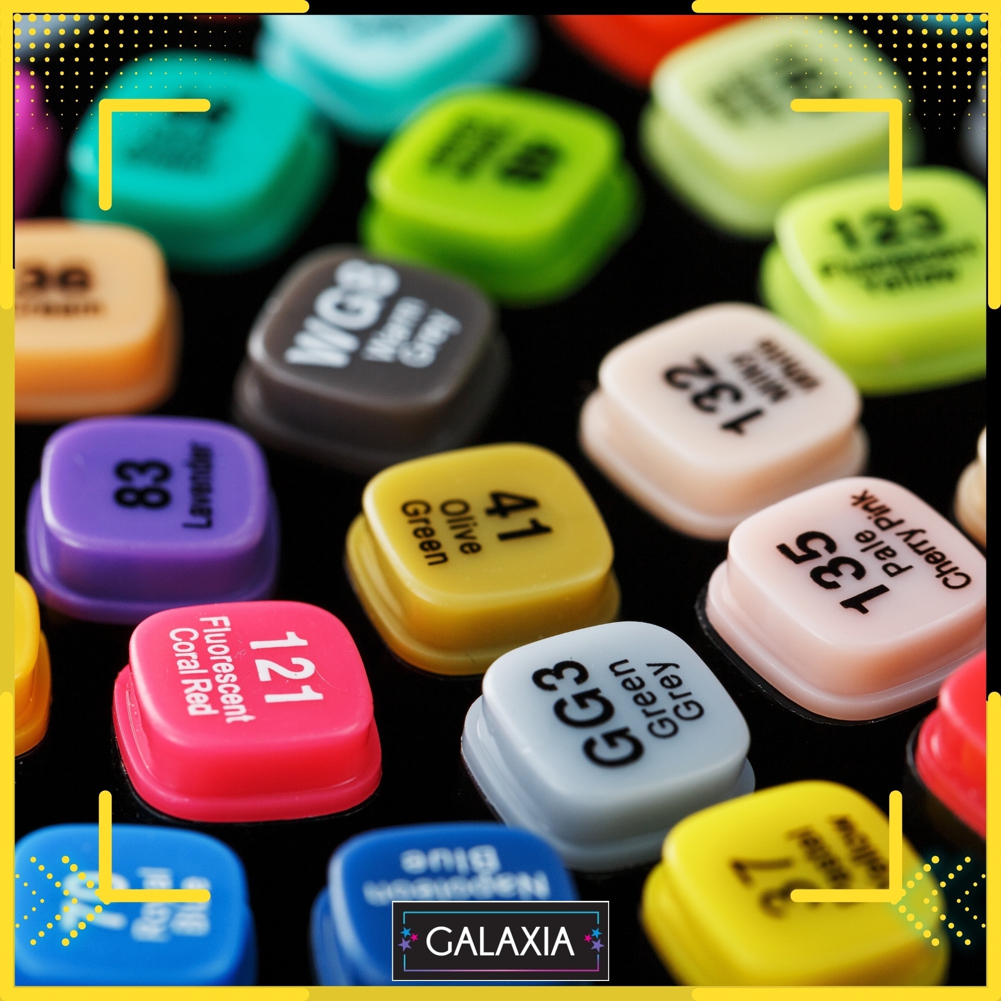 Set 262 de carioci profesionale GALAXIA, Markere multicolore, Cu ...