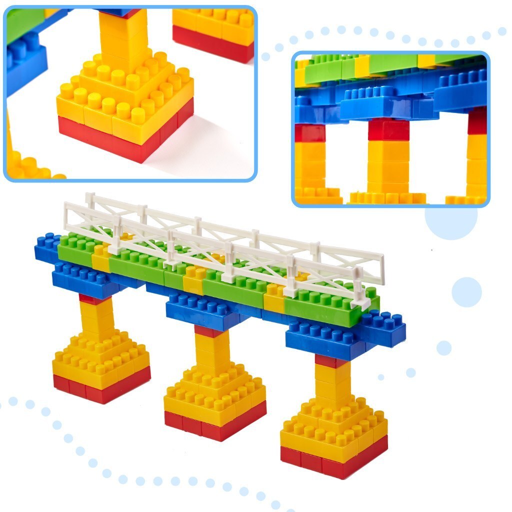 Set 292 piese, cuburi de constructie din plastic pentru copii, Ferma ...