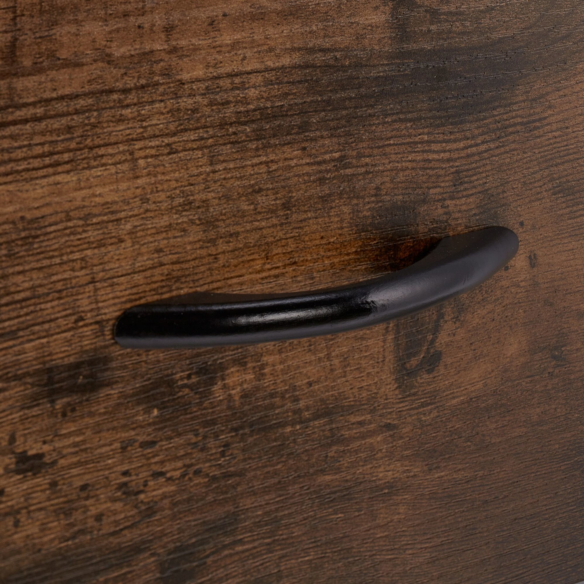 Biblioteca, MDF/lemn, 3 rafturi/2 sertare, 164 x 60 x 41,5 cm, Maro ...