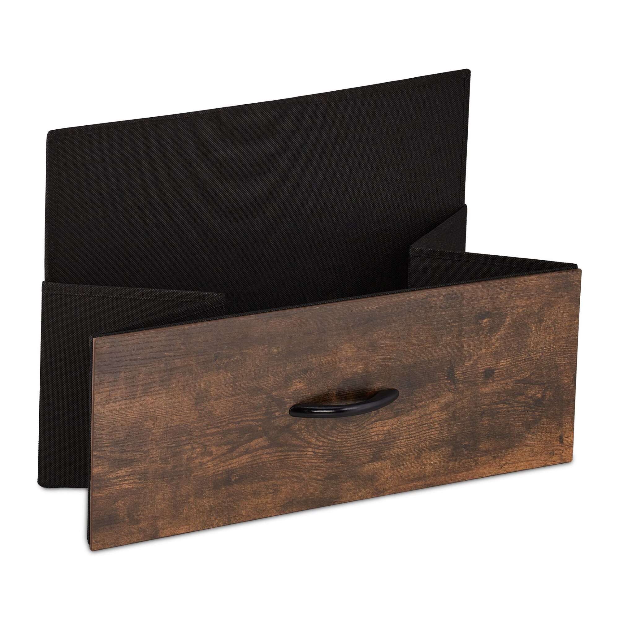 Biblioteca, MDF/lemn, 3 rafturi/2 sertare, 164 x 60 x 41,5 cm, Maro ...