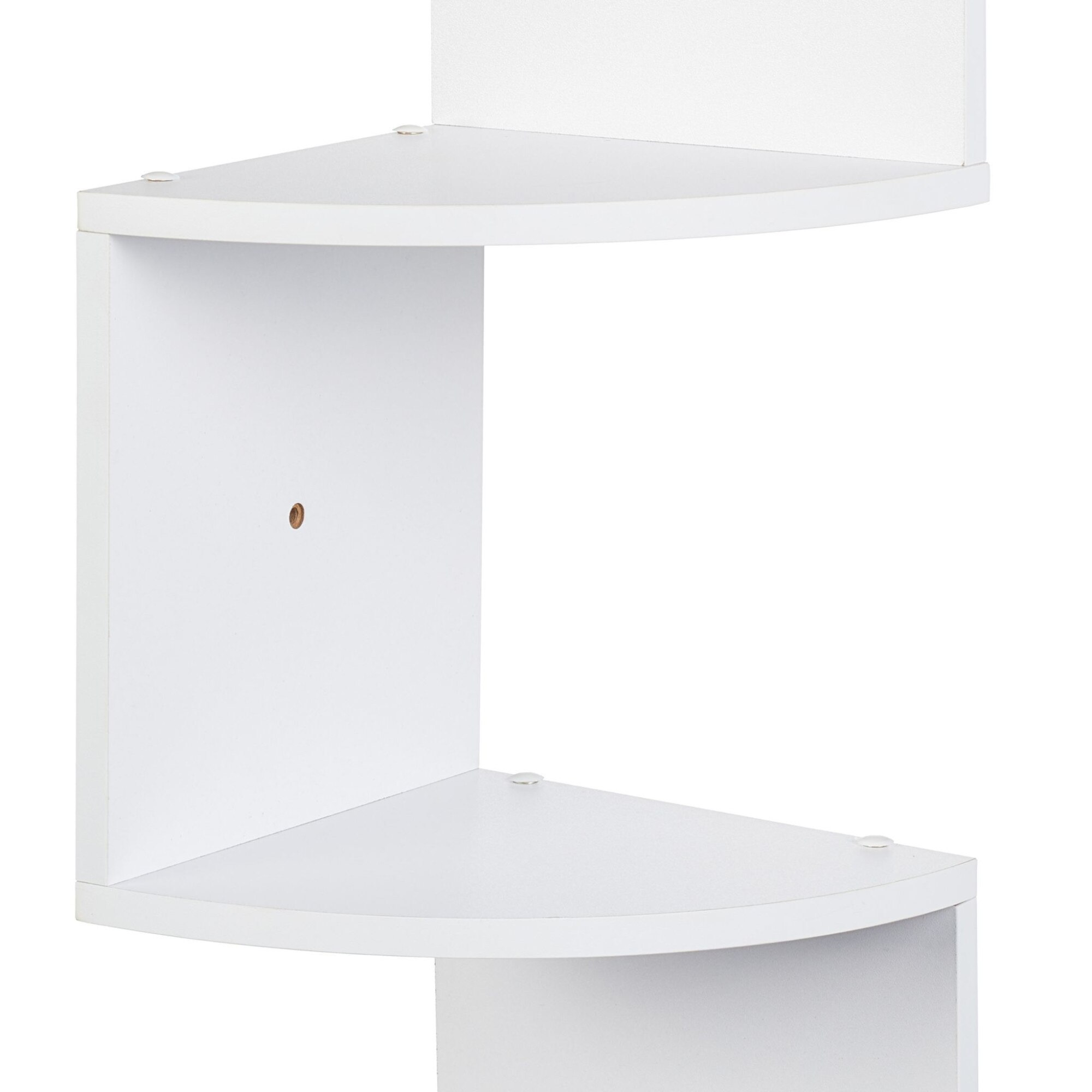 Raft de colt, suspendat, 5 niveluri, 122 x 19,5 x 19,5 cm, MDF, alb ...