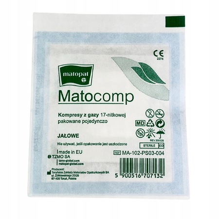 Comprese sterile de tifon, Tzmo, 17N, 12W, 5x5cm, 3 bucati - eMAG.ro