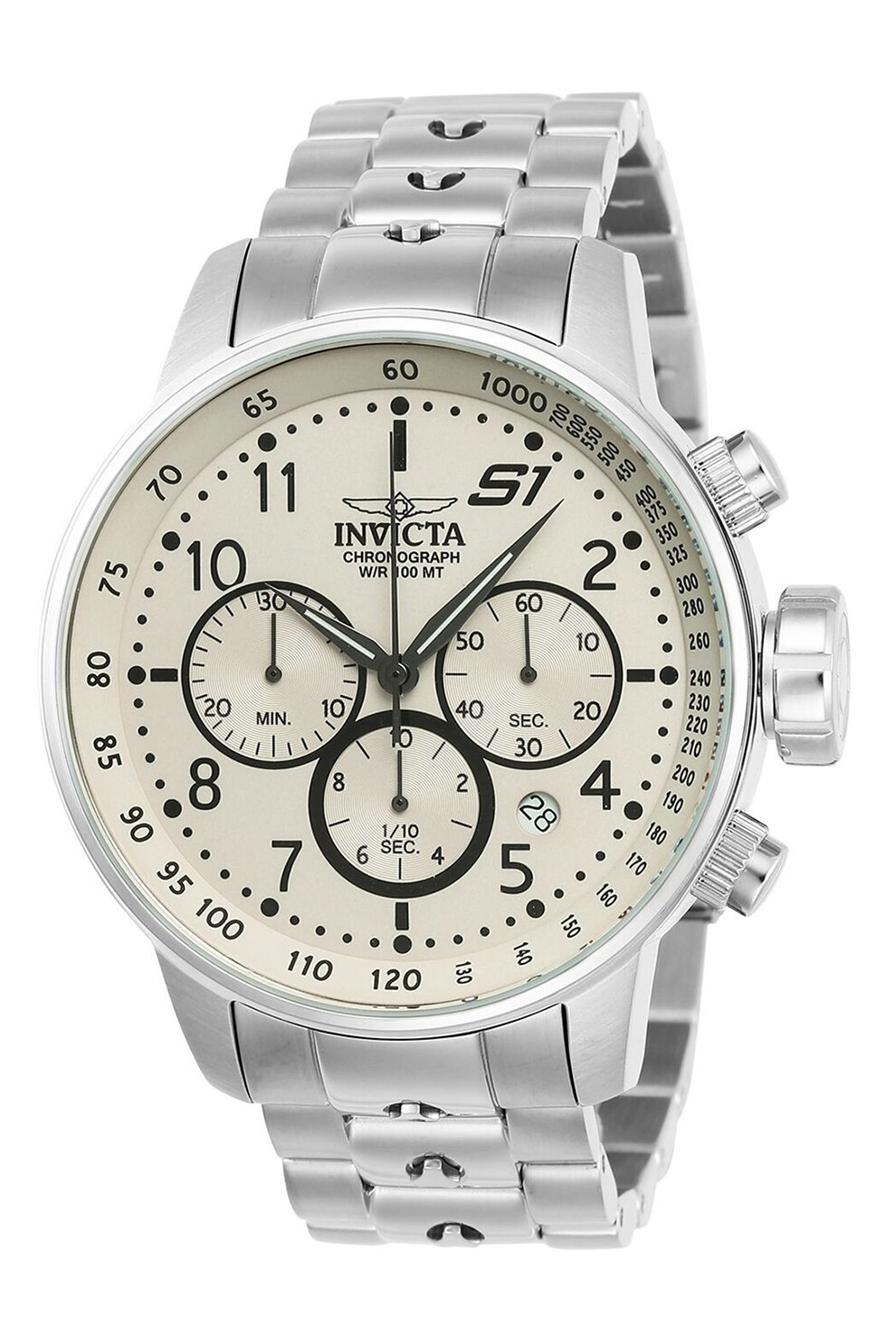 Invicta, Кварцов часовник от неръждаема стомана, Сребрист - eMAG.bg