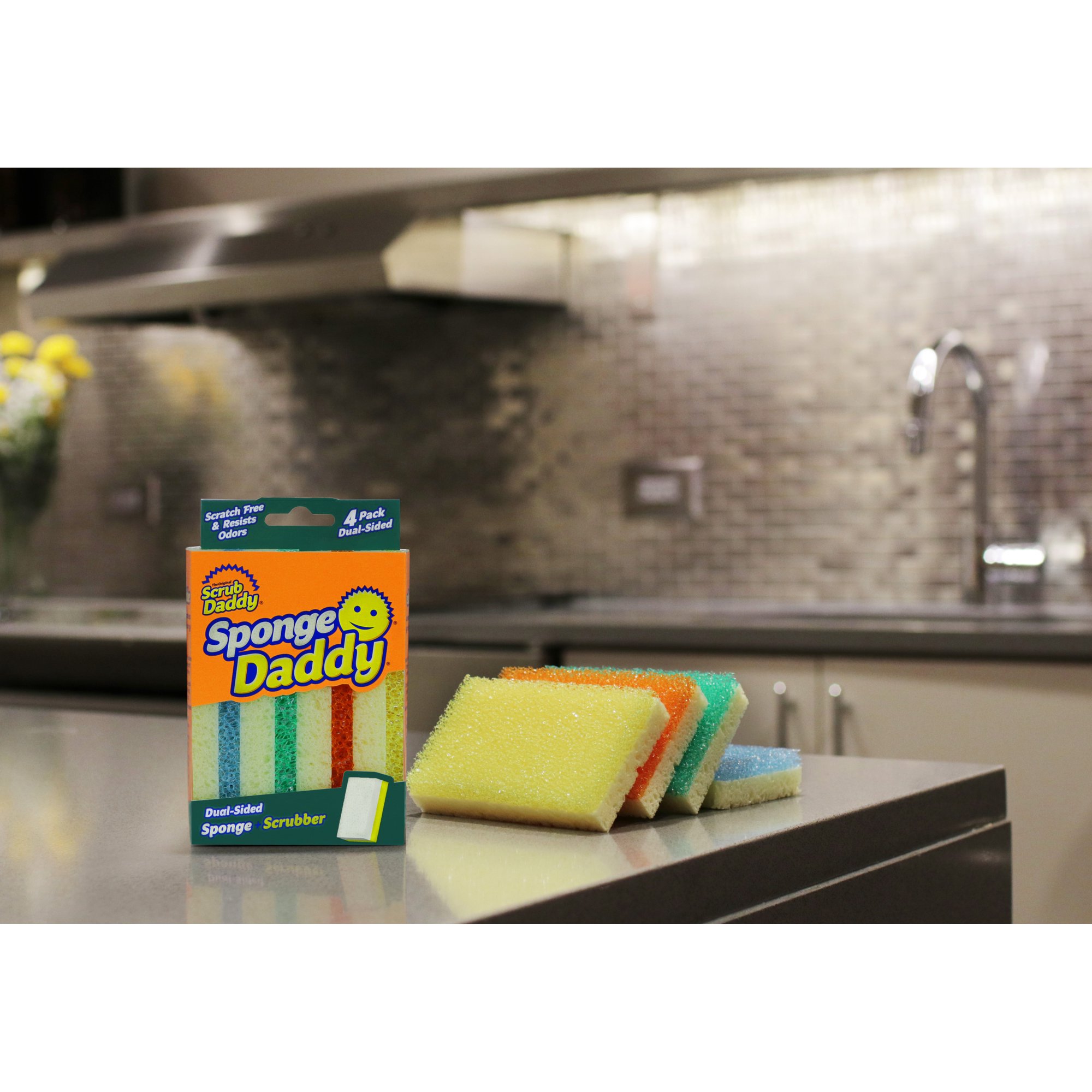 Burete Scrub Daddy Sponge Daddy cu Suprafata Dubla, De Curatat Fara ...