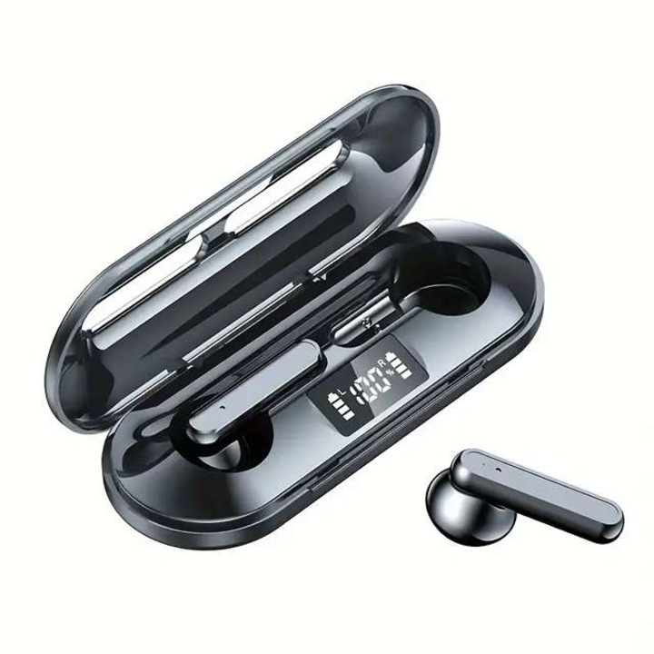 Casti Wireless fara fir, pentru Iphone si Android, Bluetooth 5.0, cu ...